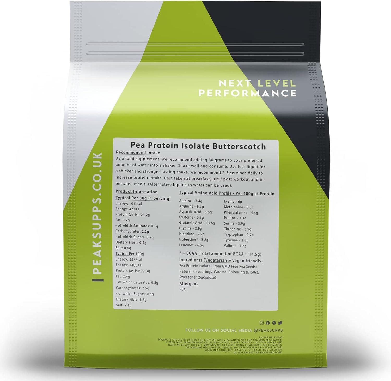 Organic Butterscotch Pea Protein Isolate Powder - 2kg | Gluten-Free ...