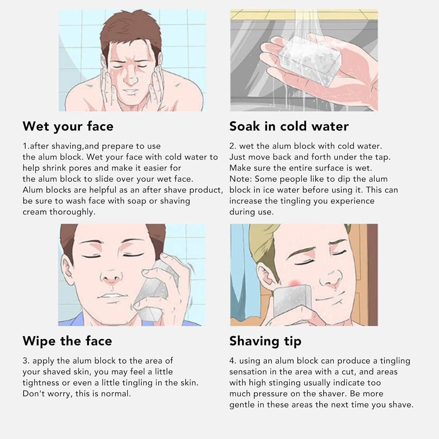 Portable After-Shave Alum Block for Men | Skin-Calming Post-Shave ...