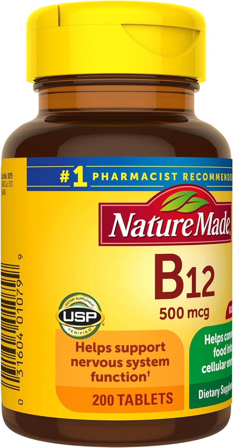 Vitamin B12 500 mcg Tablets - 200 Count for Metabolic Health | Buy Now ...