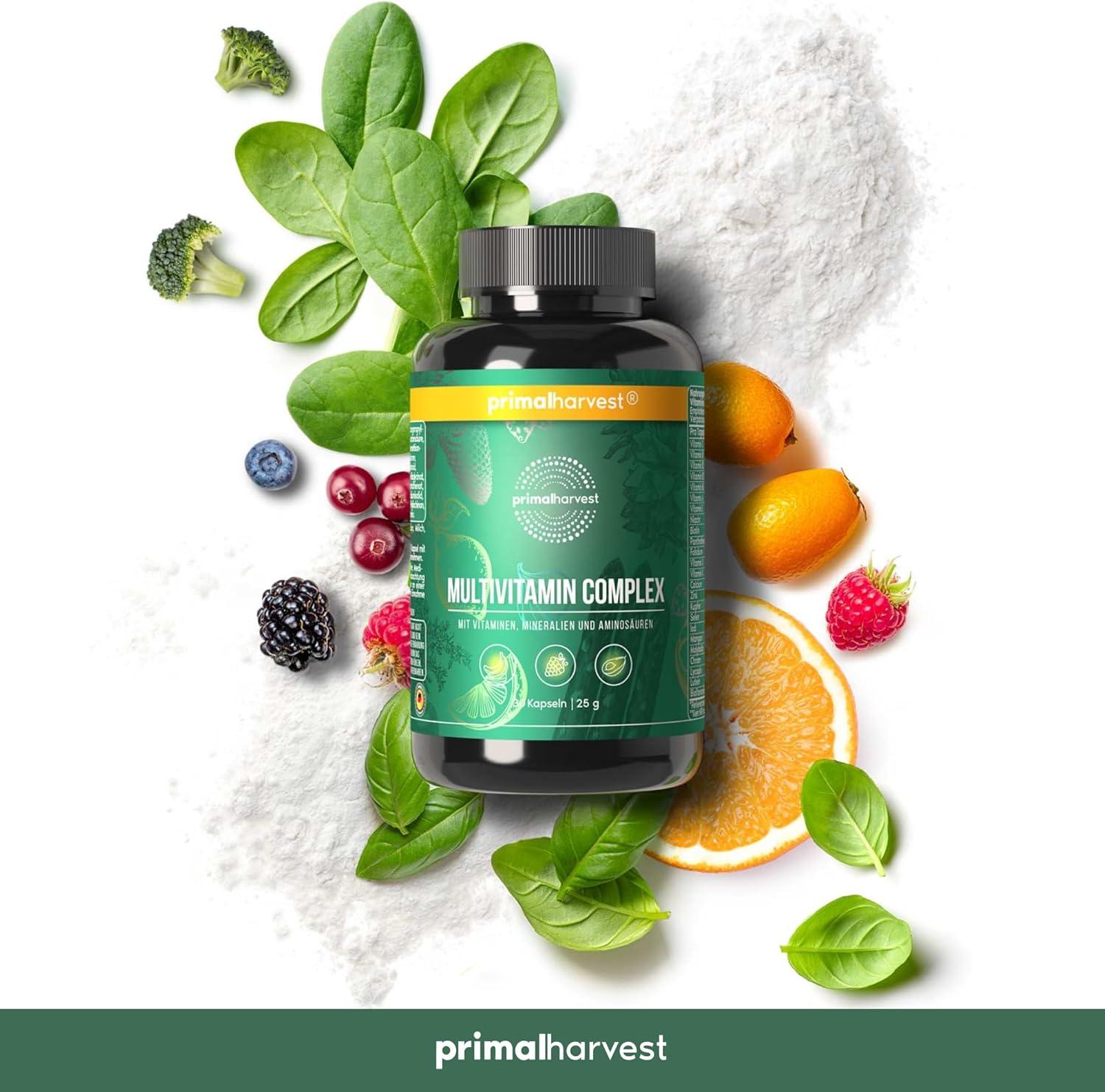 Primal Harvest Multivitamin Tablets - High-Dose Vitamins & Minerals for ...