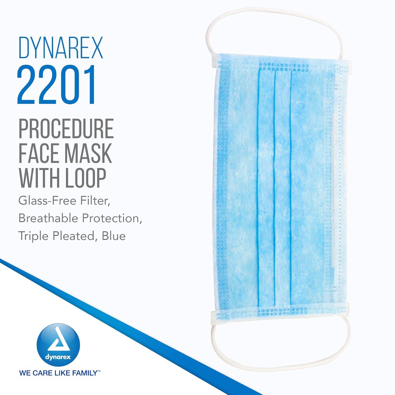 Buy Dynarex Procedure Masks - Disposable Triple-Pleated Face Masks with ...