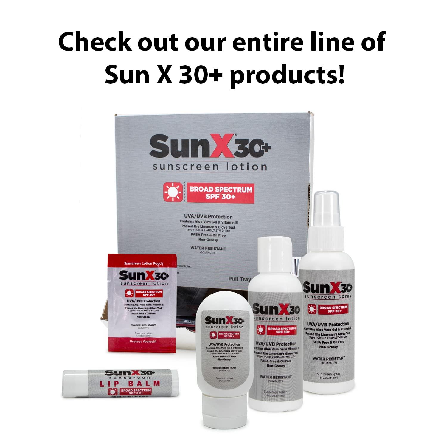 Sun X SPF 30+ Broad Spectrum Sunscreen Lotion - 300 Single Dose Foil ...