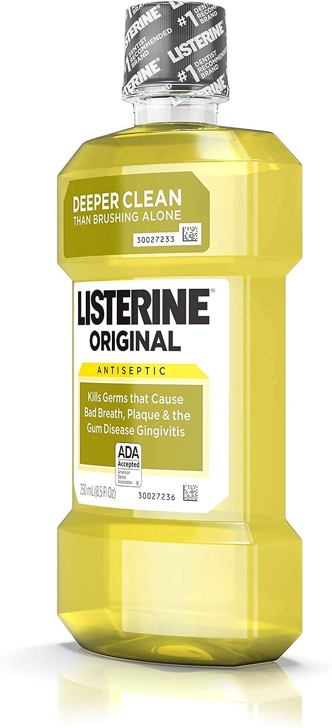 Listerine Original Oral Care Antiseptic Mouthwash with Germ-Killing ...
