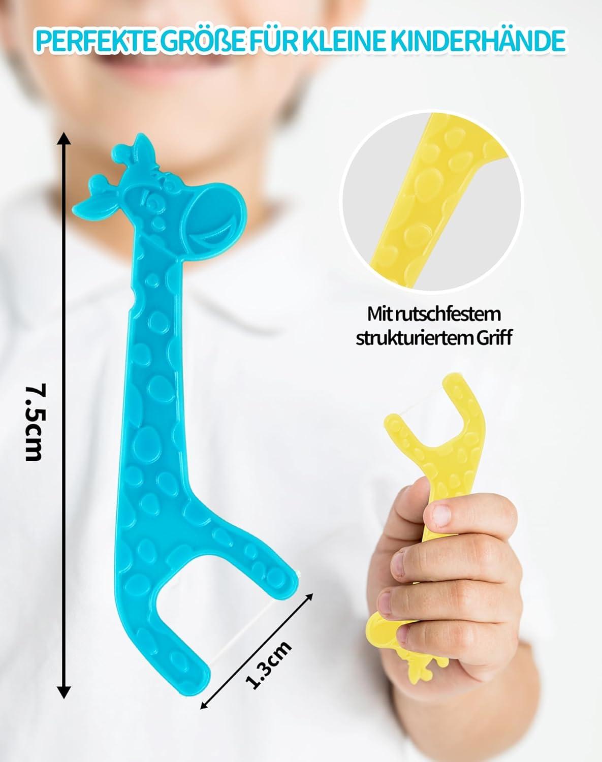 Buy Dnours Zitfri 160 Dental Floss Sticks for Kids - Fun Giraffe Design ...