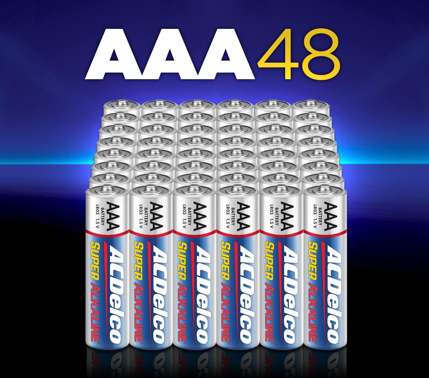 ACDelco AAA Batteries - 48 Count Pack, Maximum Power Super Alkaline ...