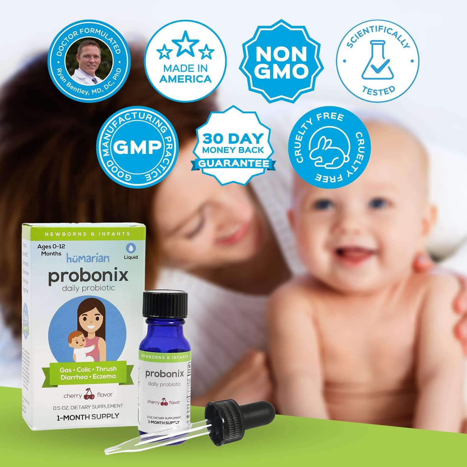 Organic Non-GMO Probonix Probiotics for Babies - 1 Month Supply - 8 ...