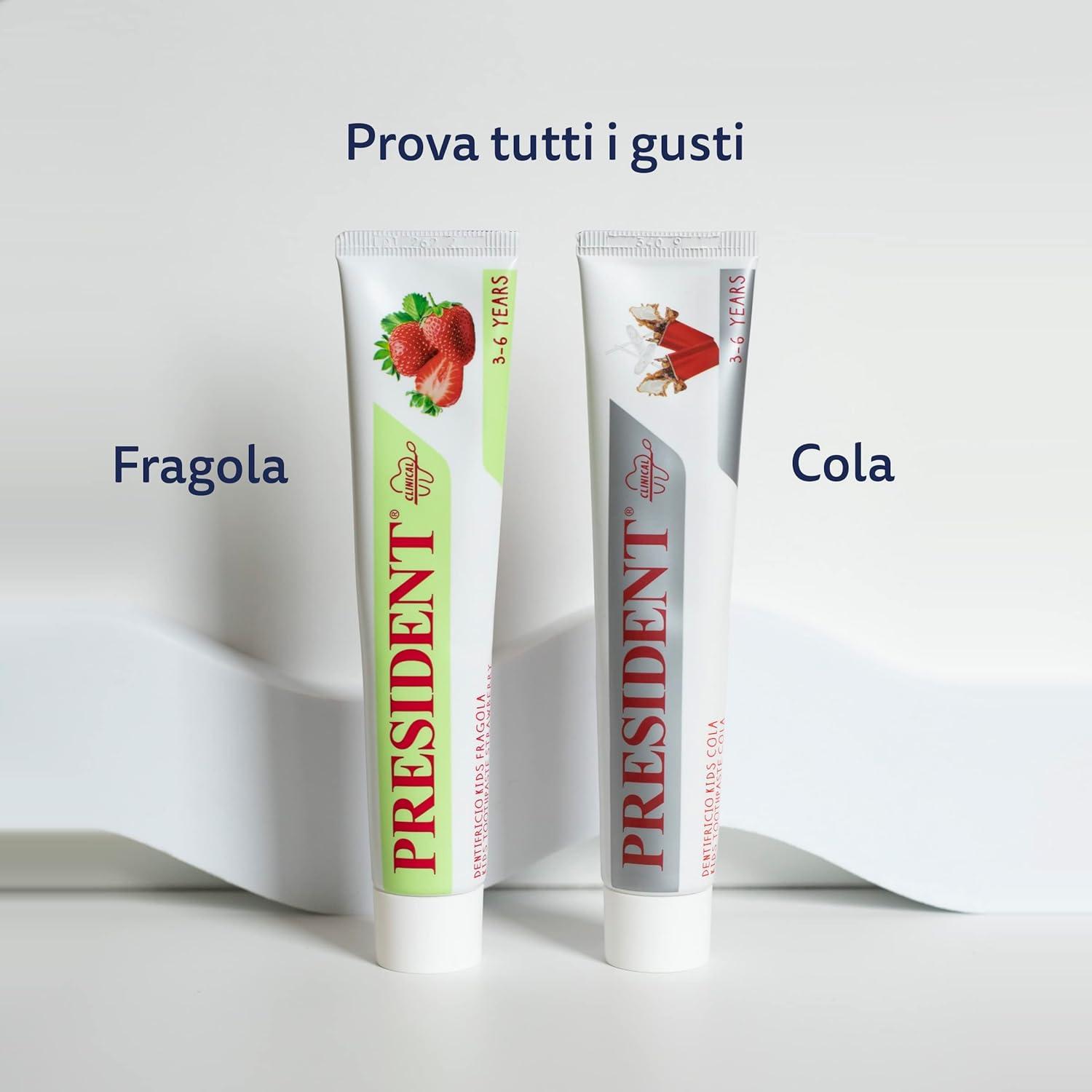 Buy President Kids Cola Toothpaste for Children 3-6 Years | Caries ...