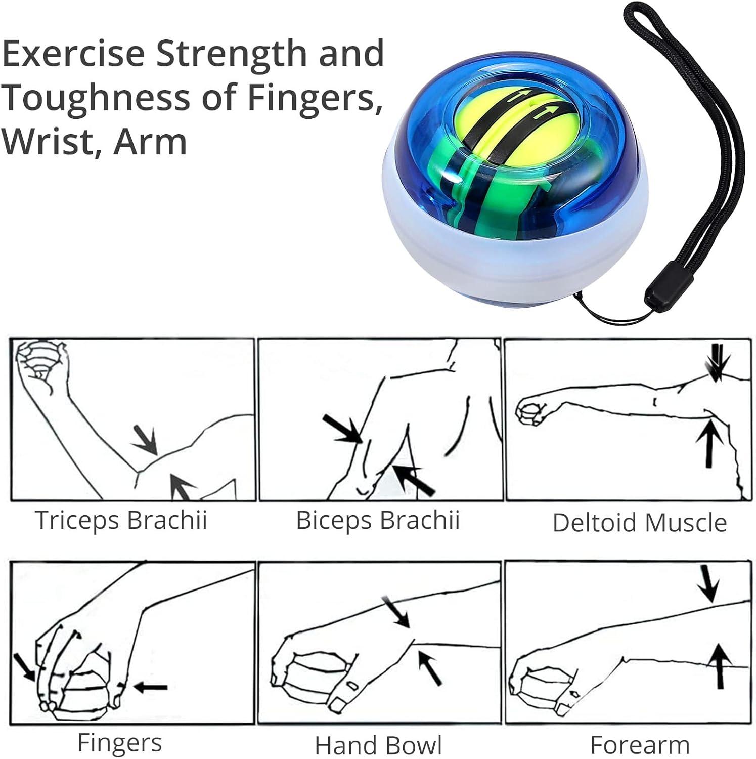 Colfuline Energyball - Gyroscopic Hand Trainer with LED Tachometer ...