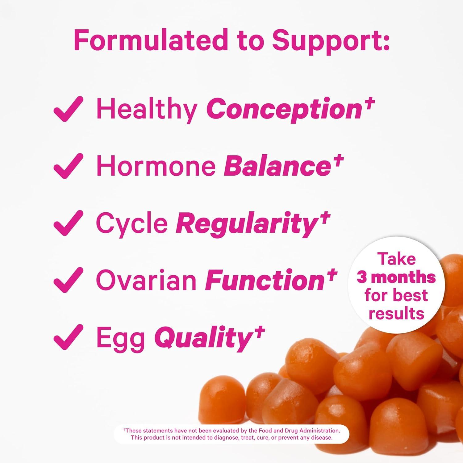 Pink Stork Premium Fertility Gummies for Women - Prenatal Conception ...