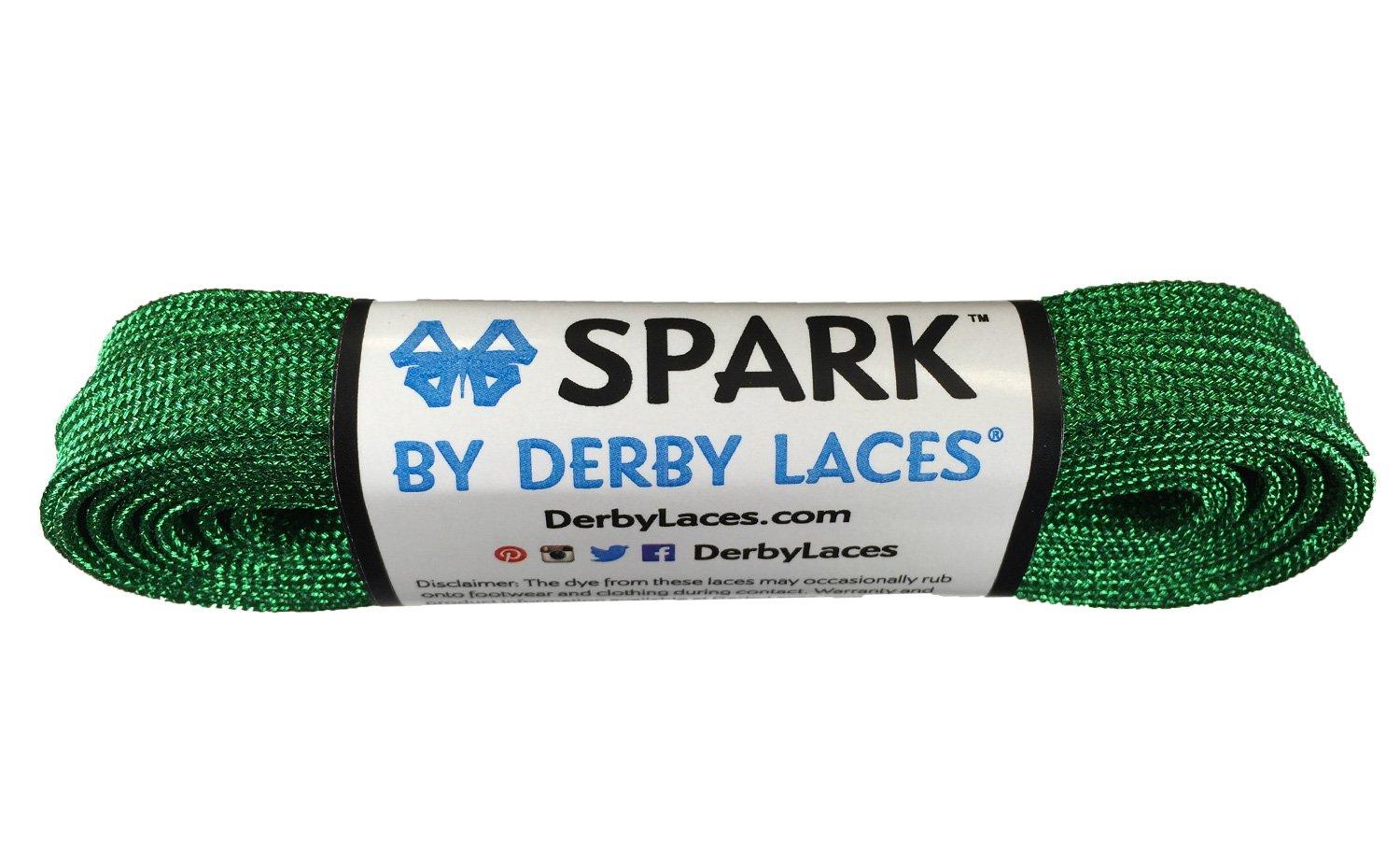 Derby Laces Green Spark Shoelace - 60 Inch / 152 cm for Shoes, Skates ...