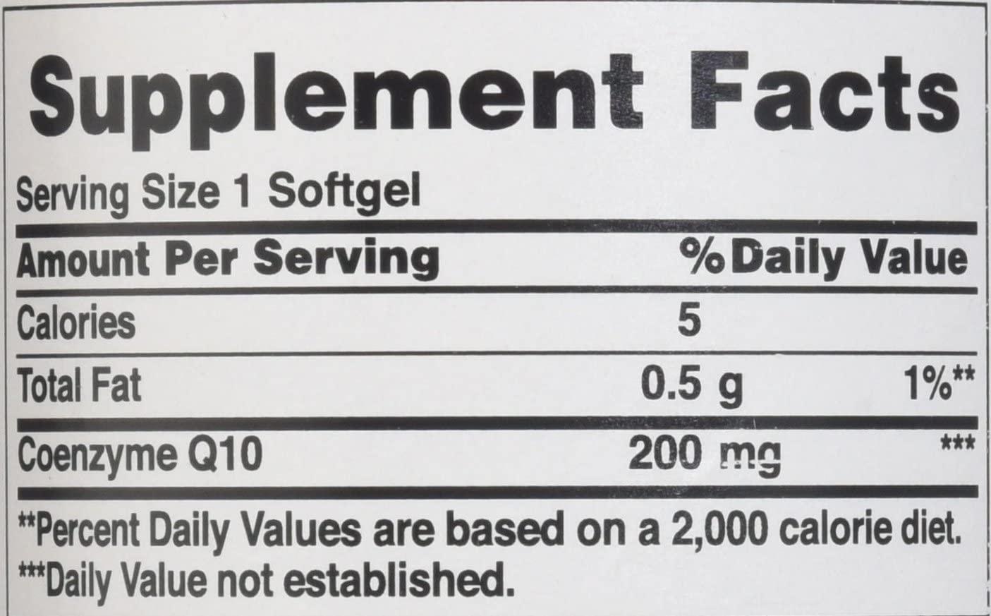 Puritan's Pride CoQ10 200mg 240 Rapid Release Softgels for Heart Health ...