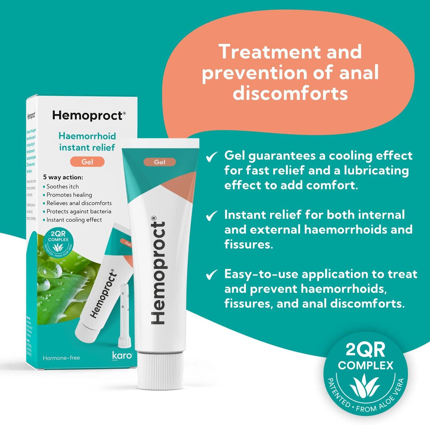 Hemoproct Tube with Applicator - Instant Relief for Haemorrhoids and ...