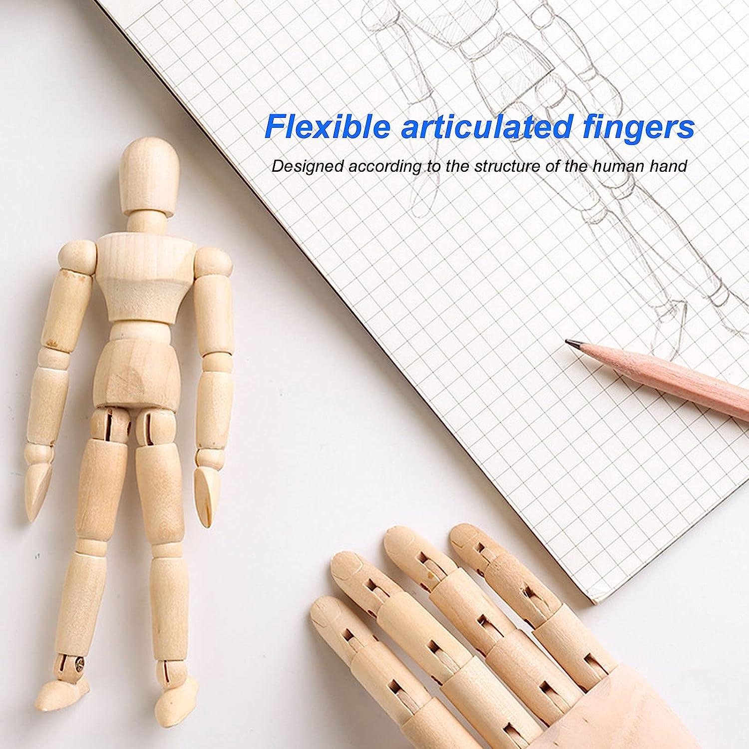 Pssopp Wooden Hand Model Drawing Mannequin Hand for Sketching Drawing ...