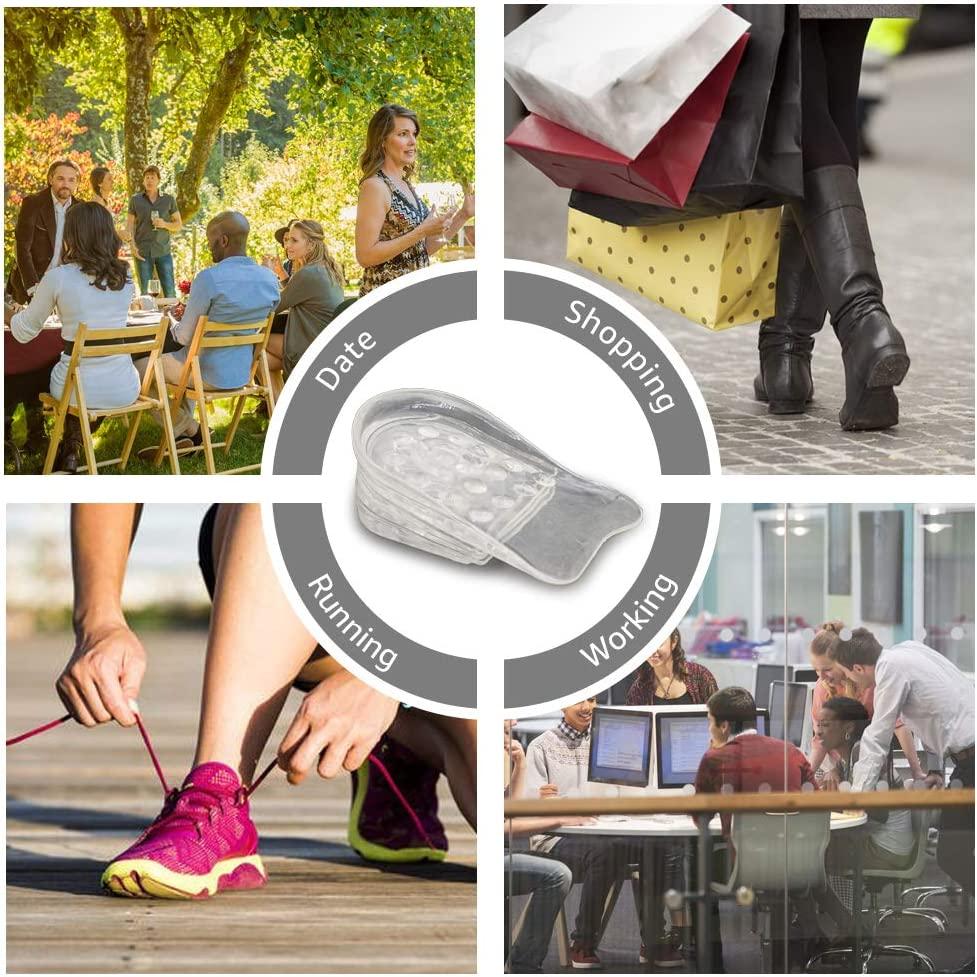 Dr.Foot Adjustable 5-Layer Height Increase Insoles - Silicone Heel ...