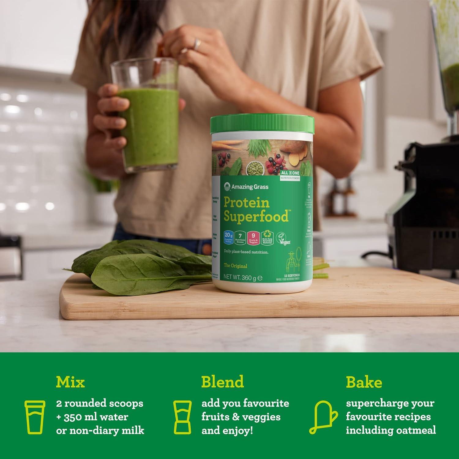 Amazing Grass Organic Vegan Rich Chocolate Protein Superfood Powder ...