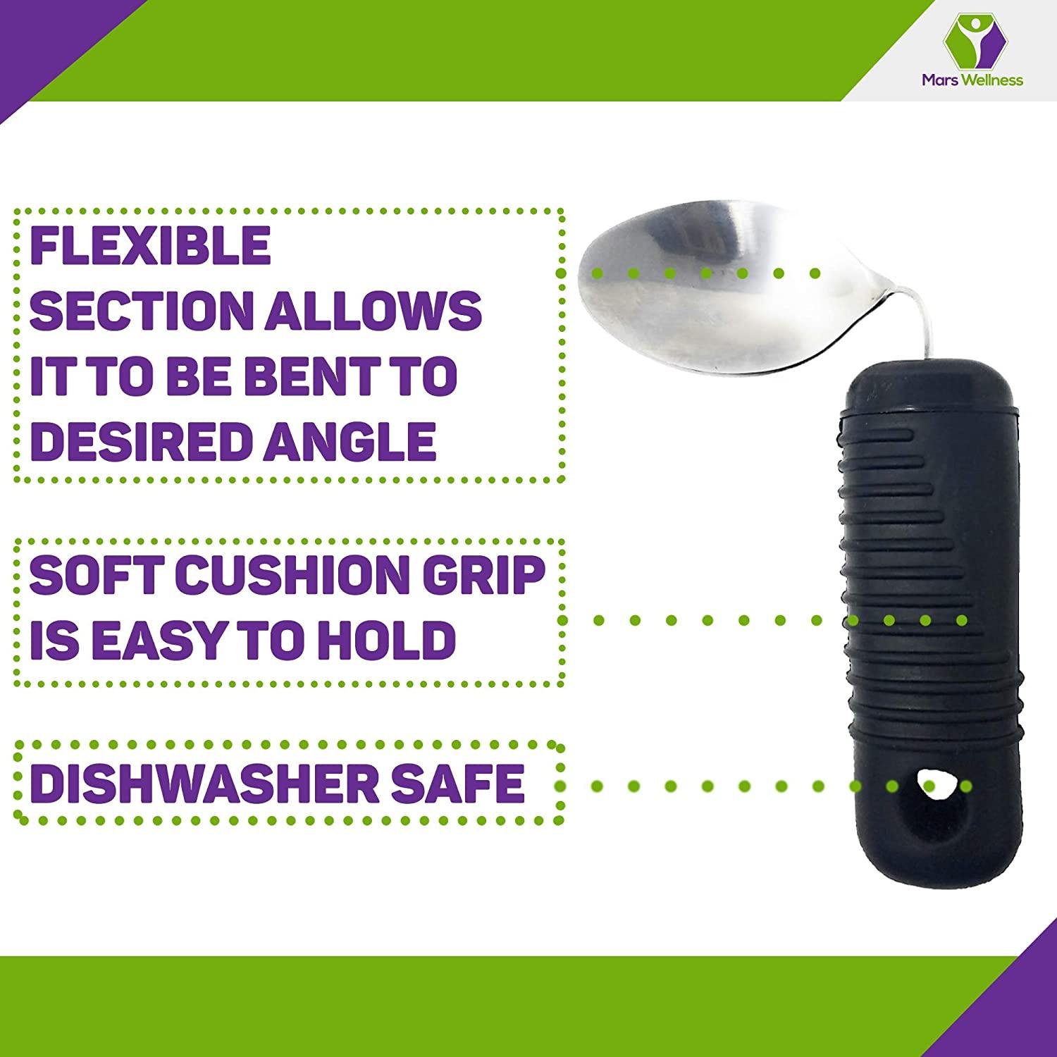 Mars Wellness Super Easy Grip Bendable Utensil Built Up Handles ...