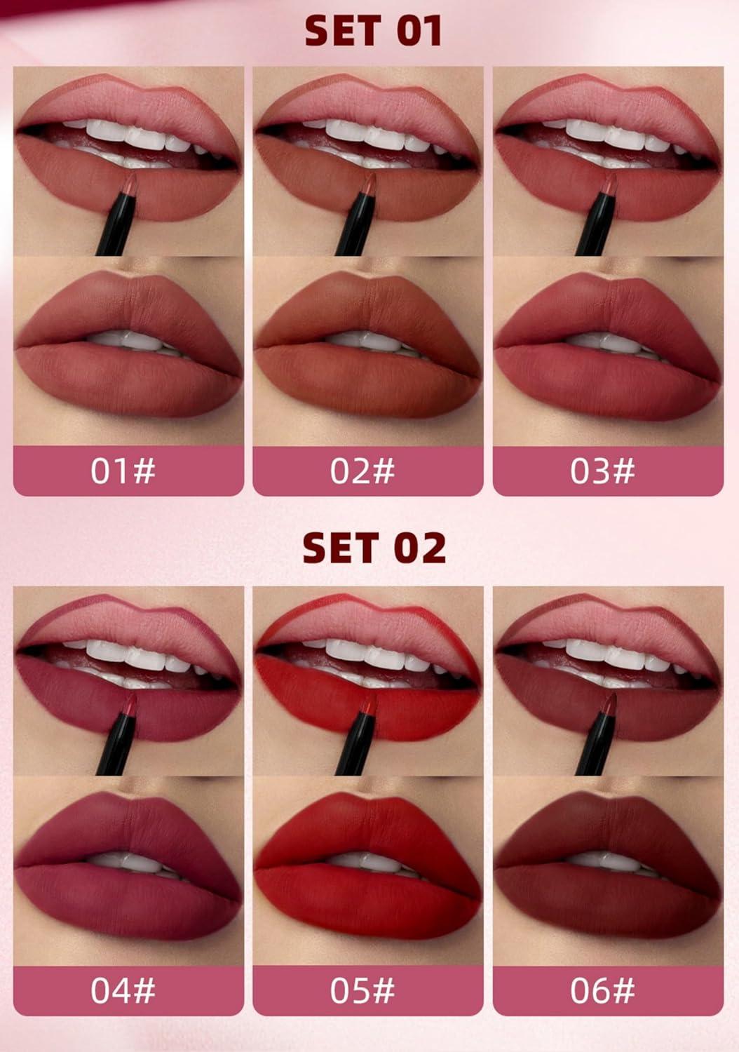 3PCS Matte Liquid Lipstick & Lip Liner Kit - Long-Lasting Waterproof 2 ...