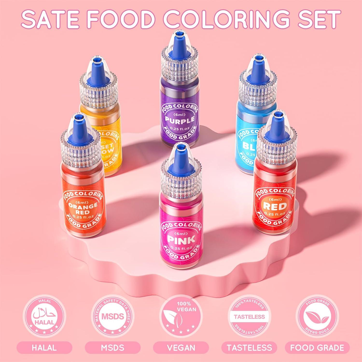 Food Coloring - 33 Food Grade Vibrant Colors Food Coloring Liquid Set ...