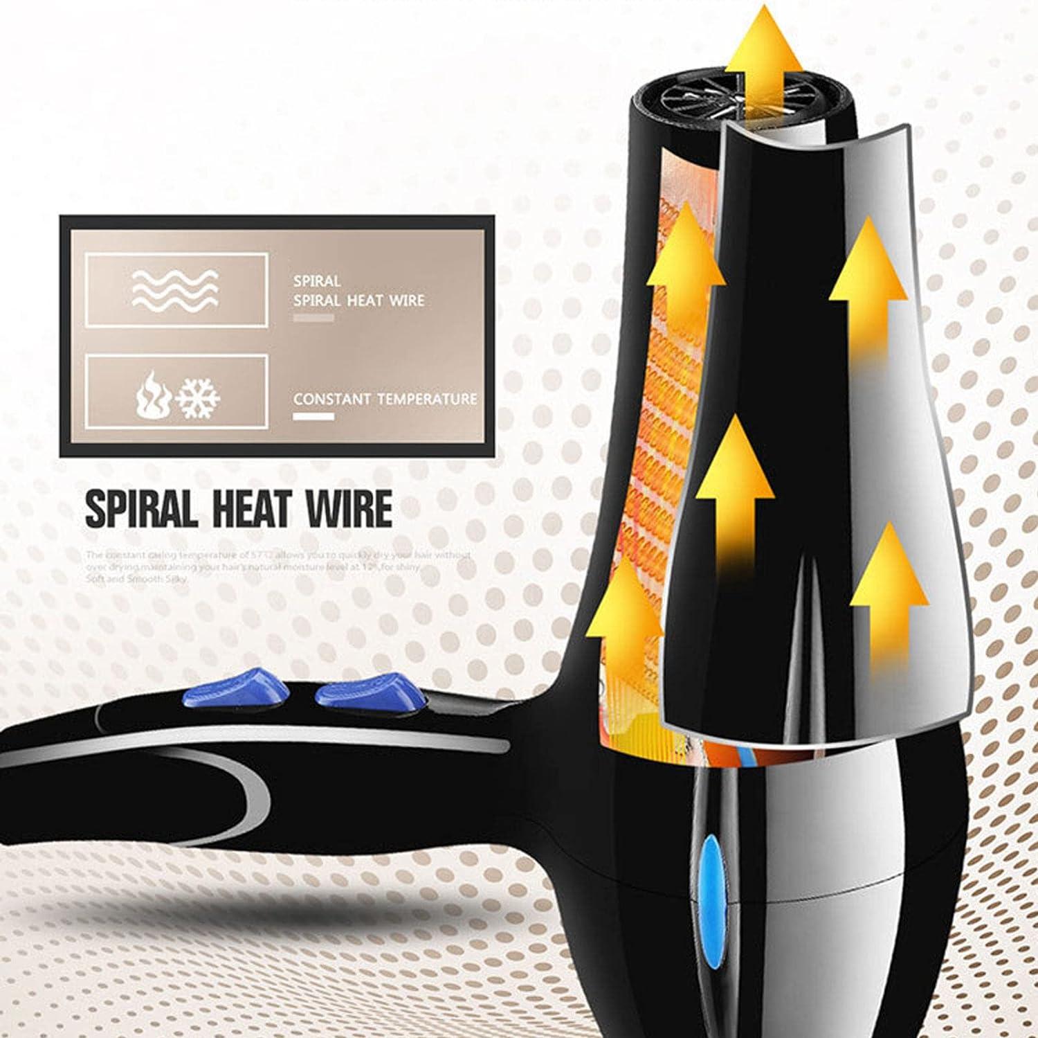 Hair Dryer Diffuser Hairdryer 2 Speed 3 Heat Settings and Cool Button ...