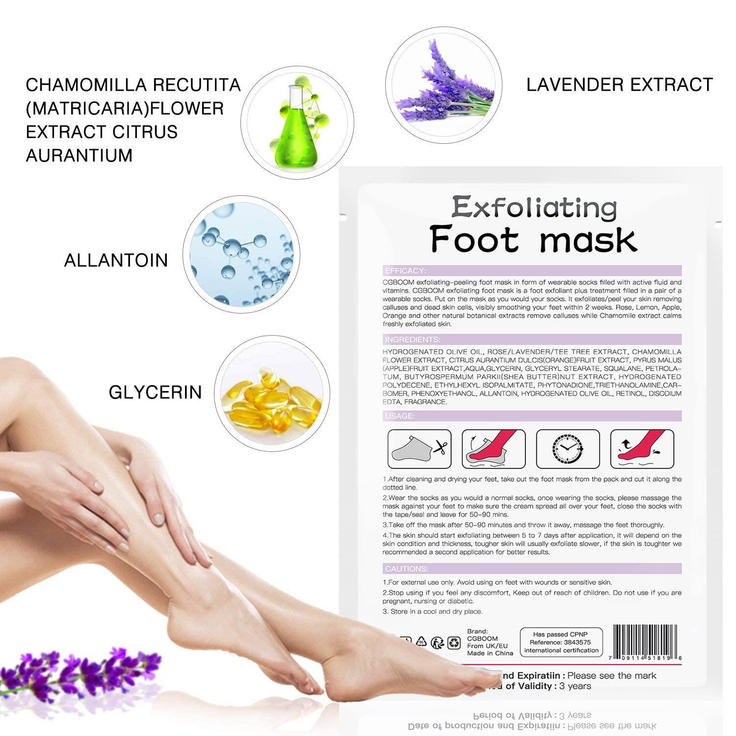 5 Pack Foot Peeling Mask - Exfoliating Socks for Soft Baby-Soft Feet ...