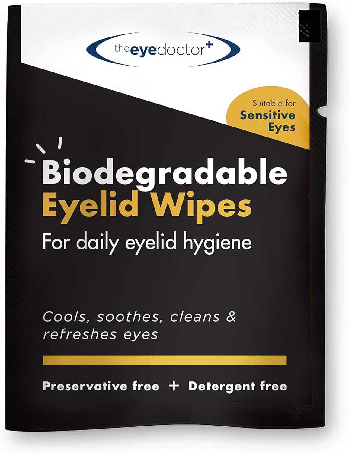 Eye Doctor Eyelid Wipes - 20 Single-Use, Biodegradable Wipes for ...