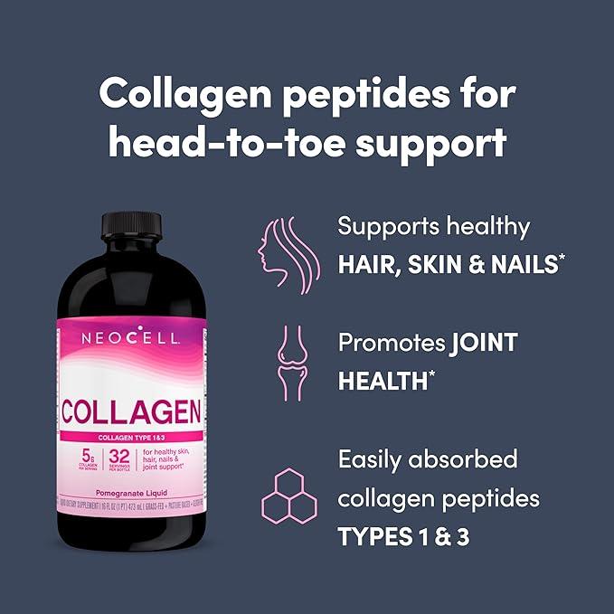 NeoCell Liquid Collagen Supplement with Fruit Juices and Green Tea ...