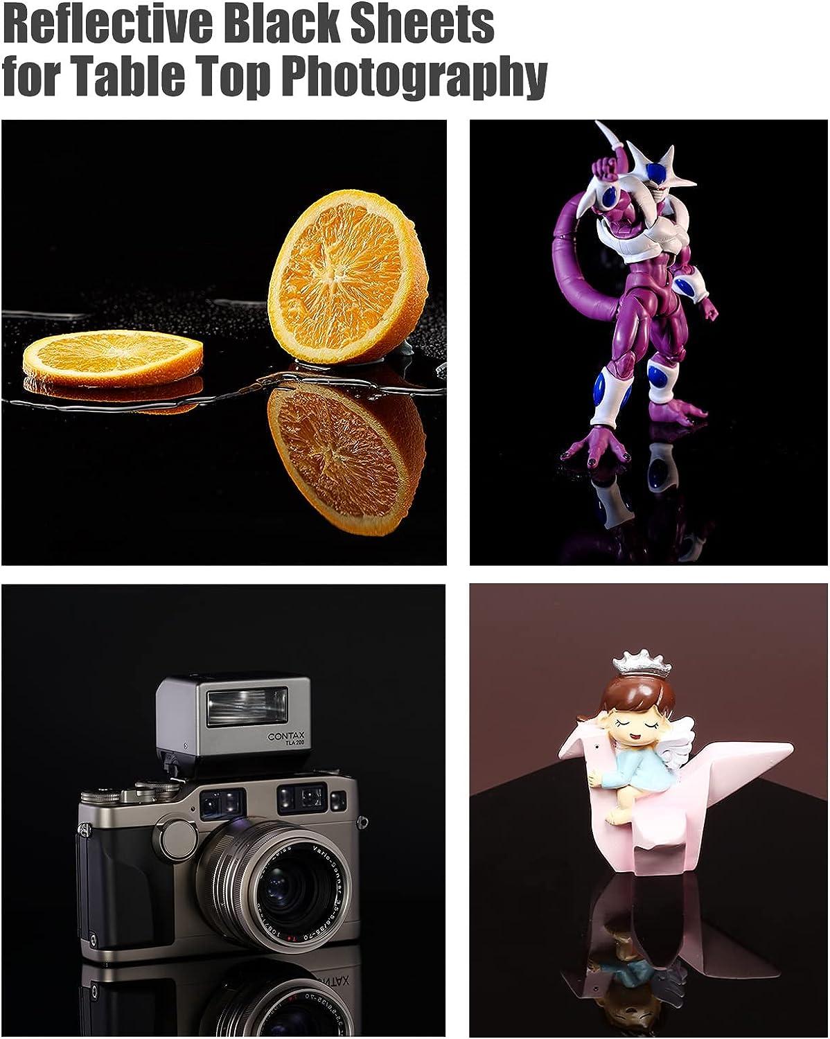 HWBB Acrylic Sheet Smooth 2-Sided Reflective Backdrop Boards Black ...