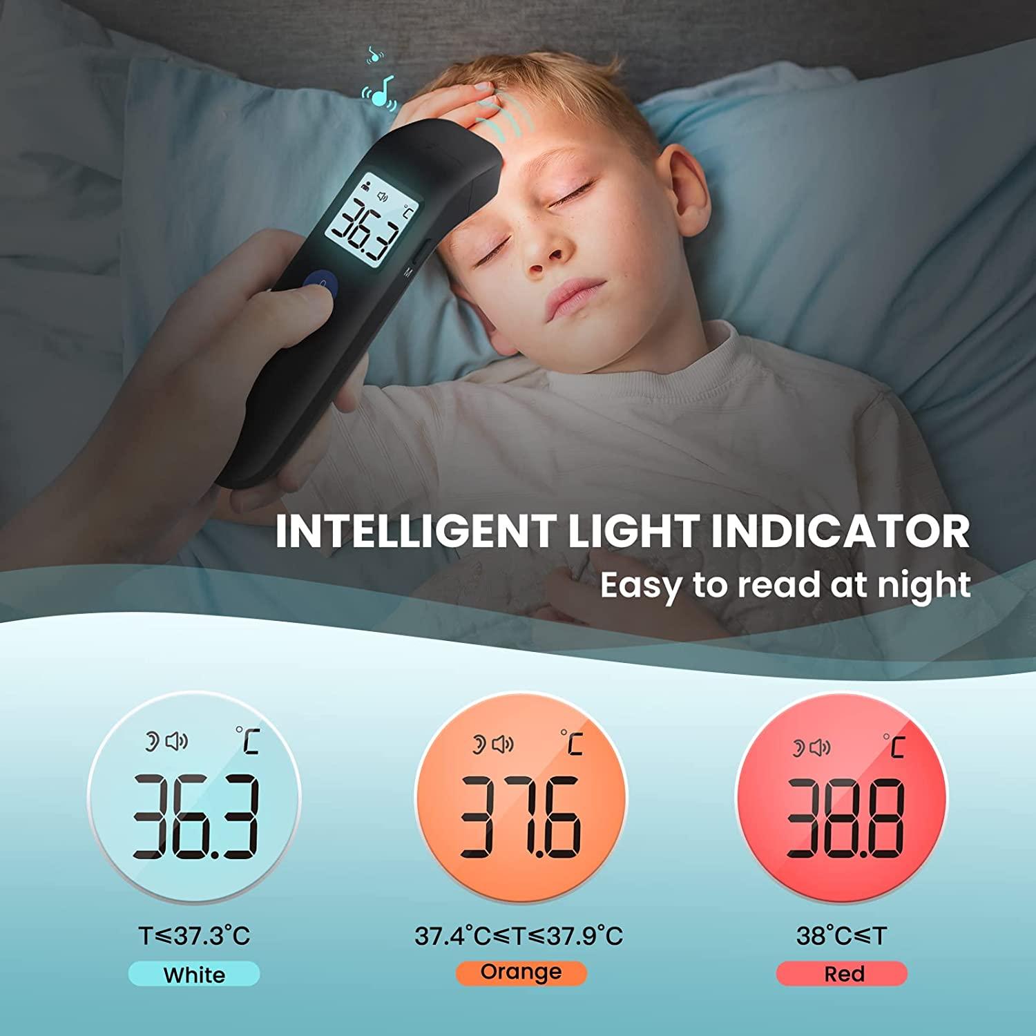 Digital Infrared Ear and Forehead Thermometer | Fever Alarm, LCD ...