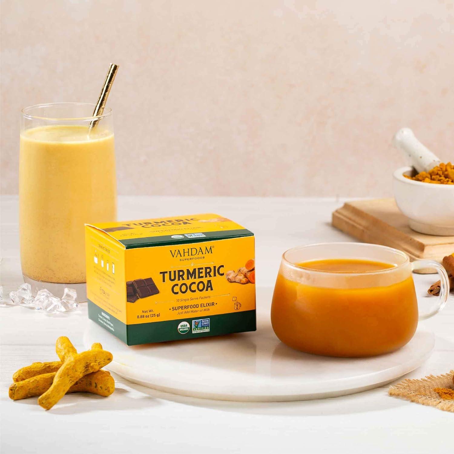 Organic Turmeric + Cocoa Instant Elixir Mix | Stress Relief Superfood ...