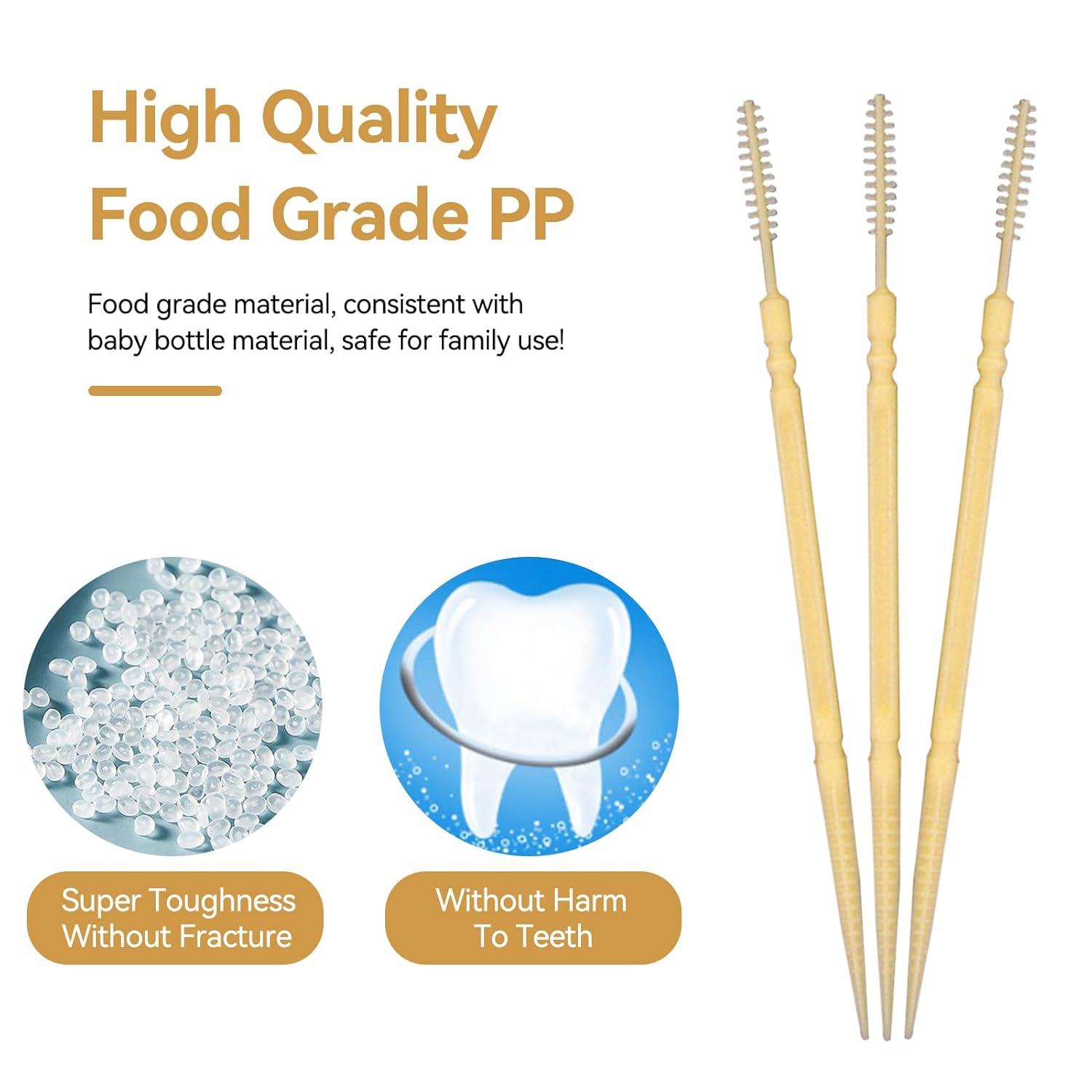 1100 Plastic Toothpicks & Dental Care Set - Double-Headed Round ...