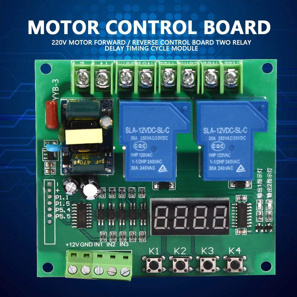 Motor Control Board AC 110V-250V | Two Relay Delay Timing Cycle Module ...