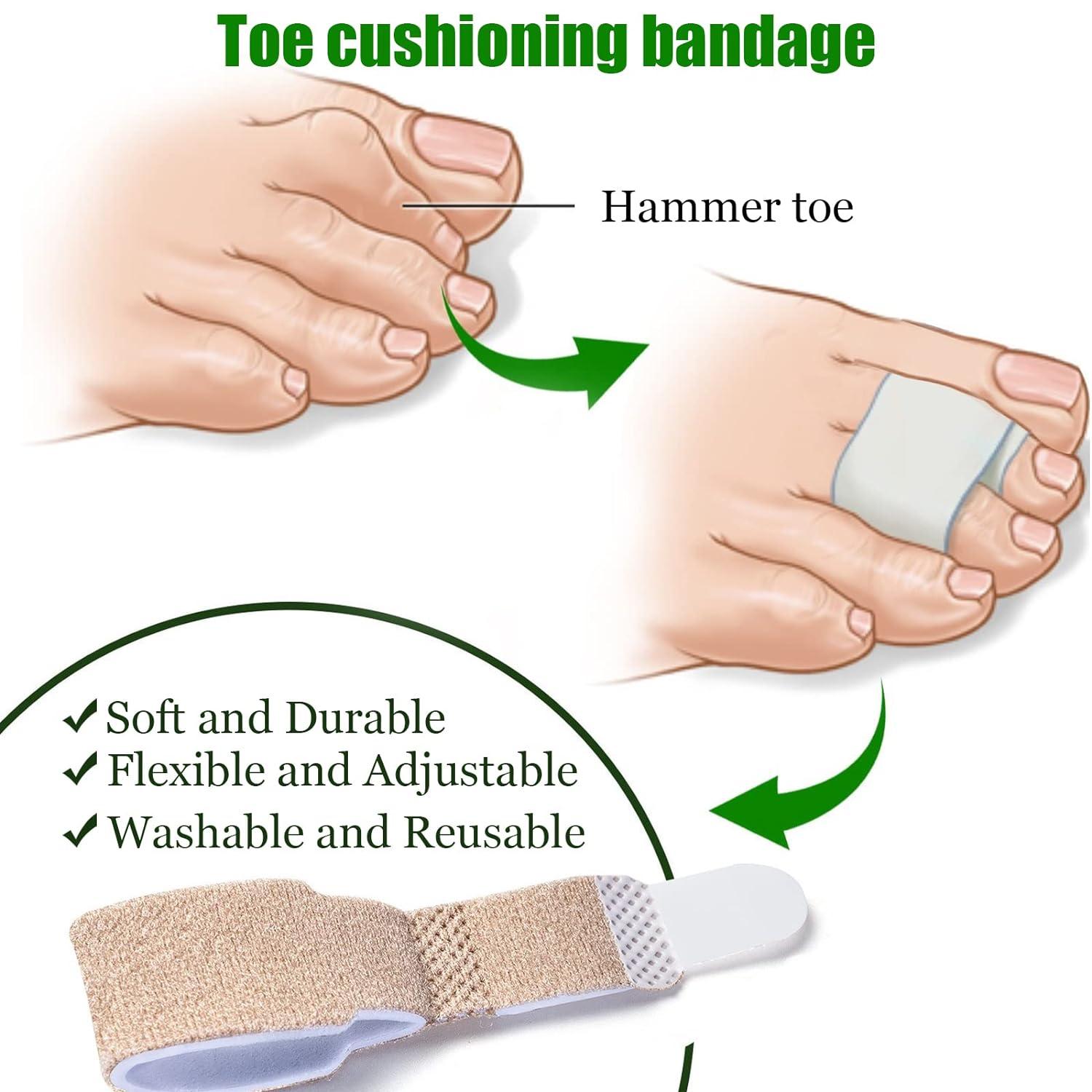 10Pcs Soft Toe Splints for Hammer Toe Straightening - Pain Relief ...