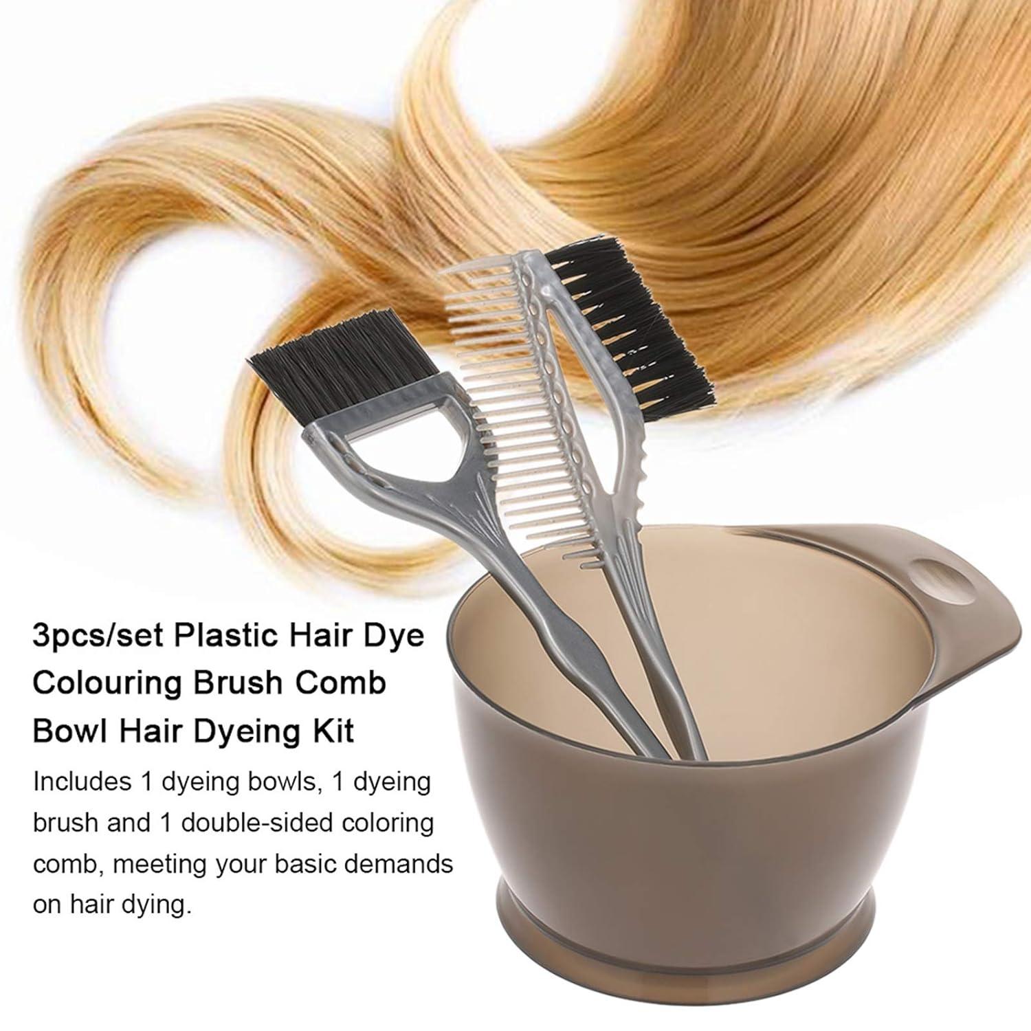Layhou Hair Coloring Set - 3 Piece Kit with Brush Comb & Mixing Bowl ...