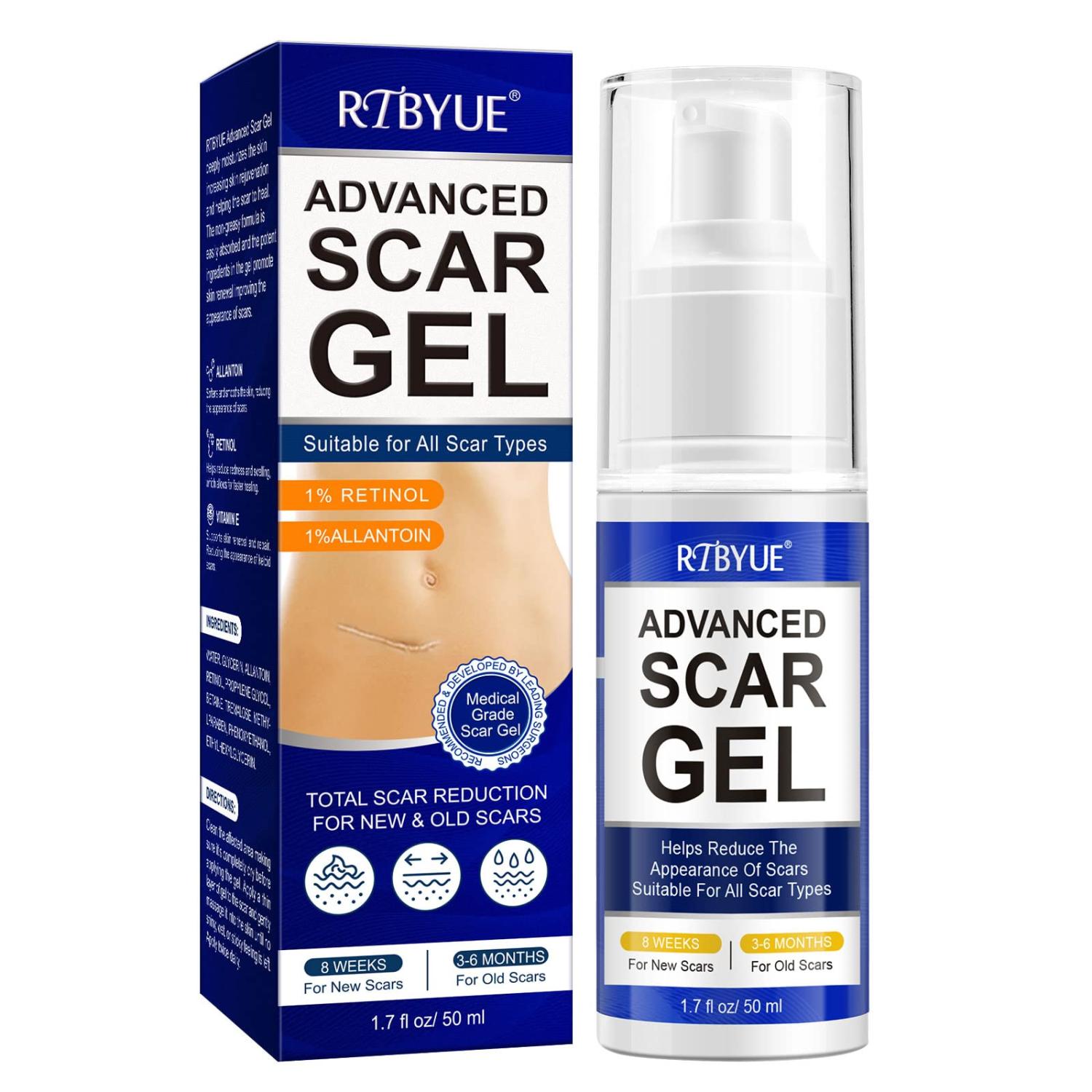 Scar Cream Gel with Retinol, Allantoin & Vitamin E - Advanced Scar ...
