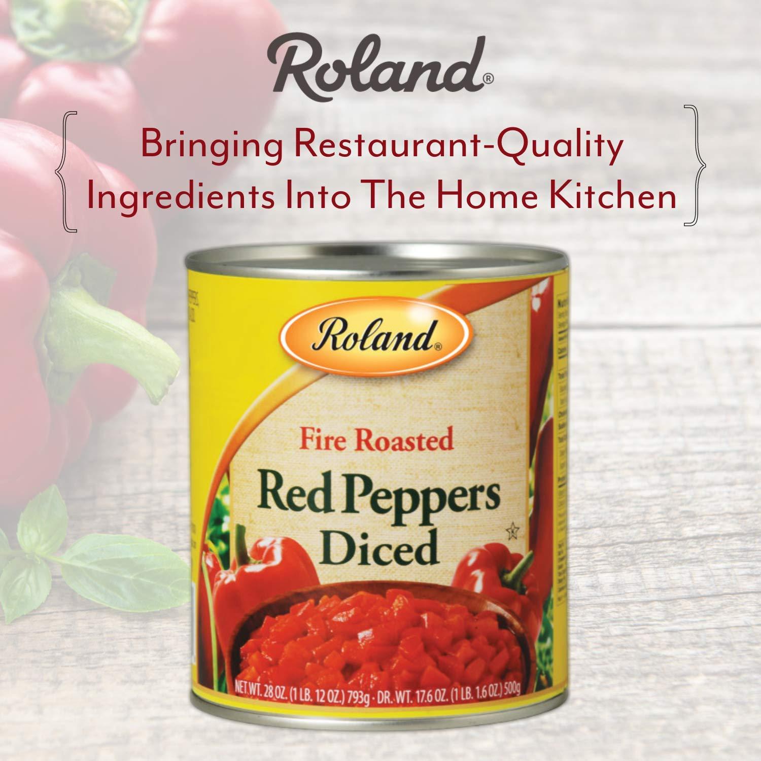 Roland Fire Roasted Diced Red Peppers 28oz Cans - Pack of 4 | Buy Now ...