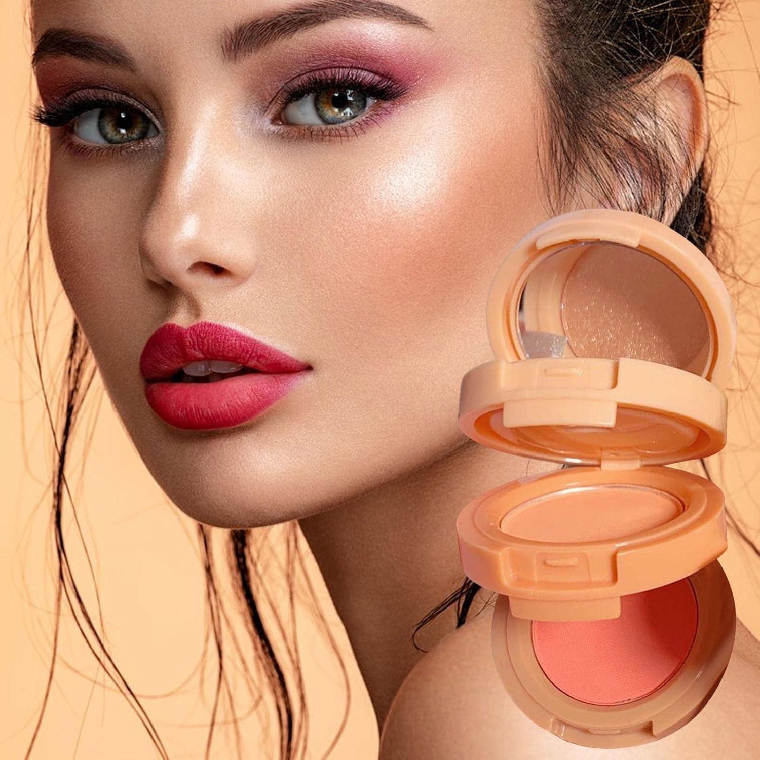 Makeup Blush 3 Colors Blush - Makeup Compact Powder Blush Multi-Layer ...