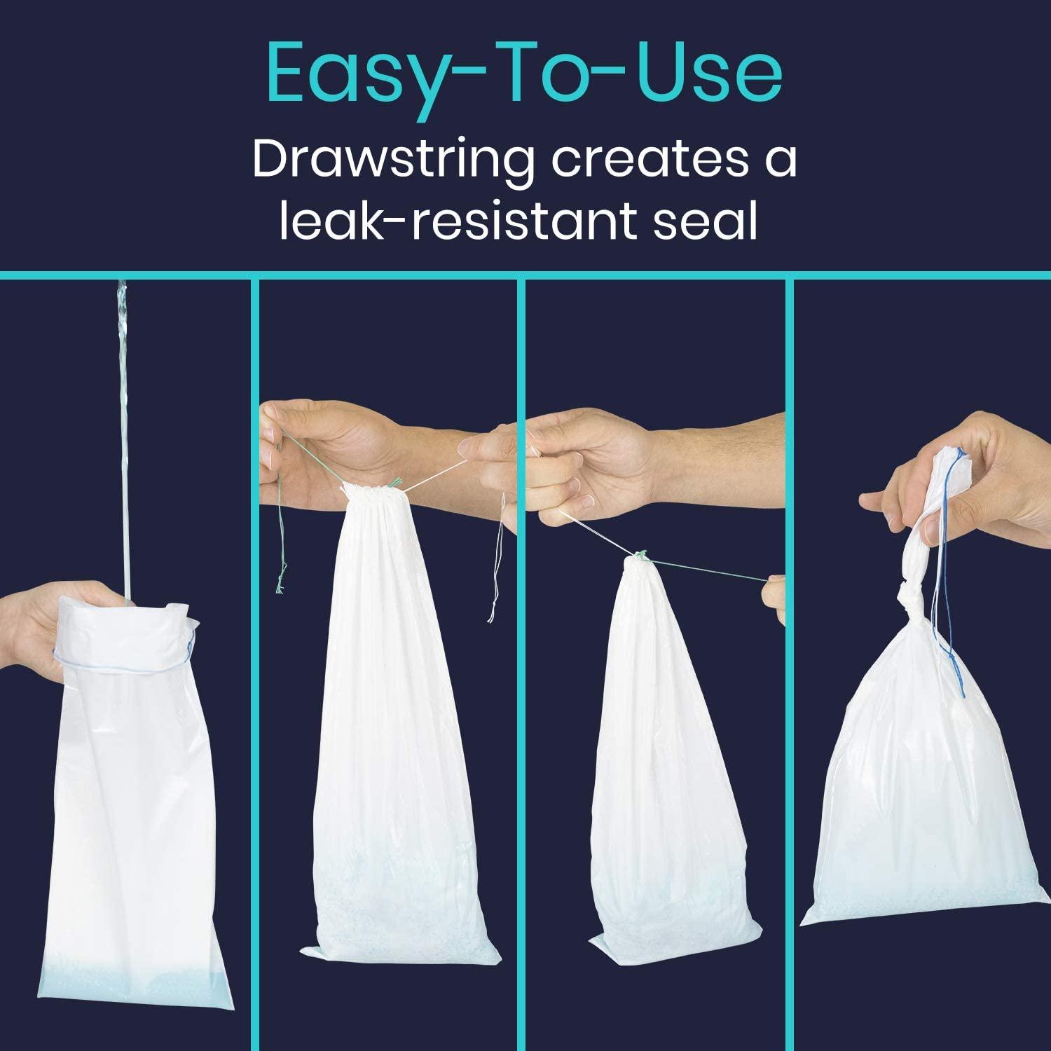 Vive Disposable Urinal Bags (20 Count) - Incontinence Pee Bladder for ...