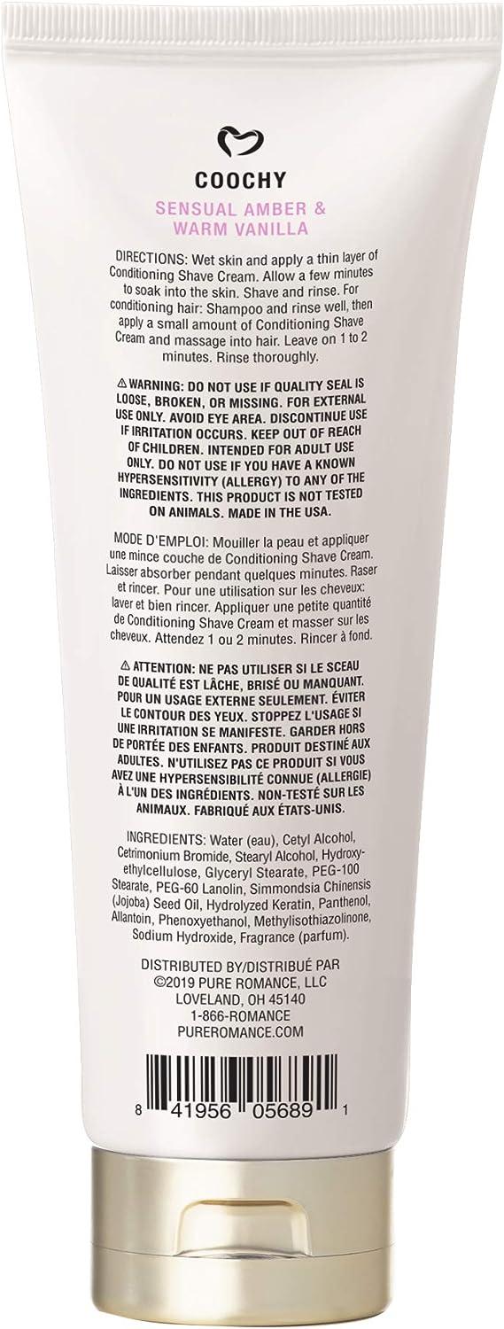 Pure Romance Coochy Cream Love Story - 8 fl oz Shaving Cream for Women ...