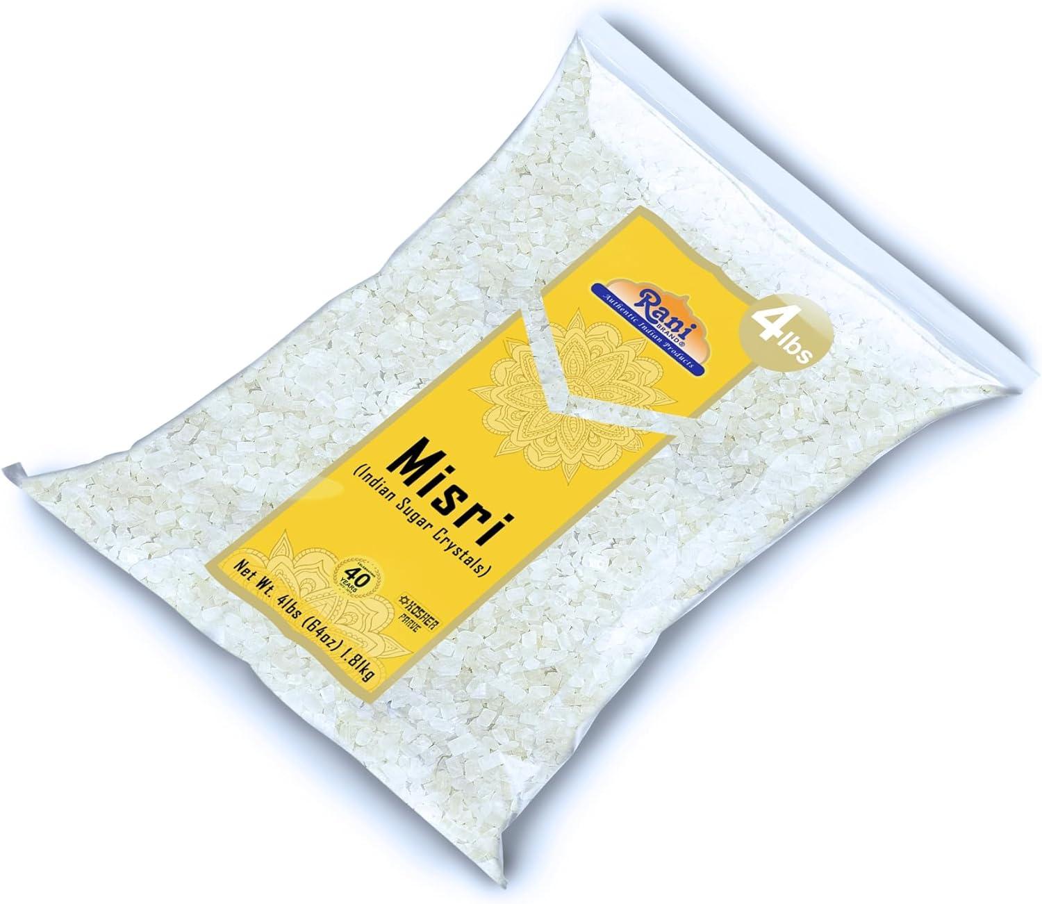 Rani Misri (India Sugar Crystals) 64oz (4lbs) - All Natural, Gluten ...