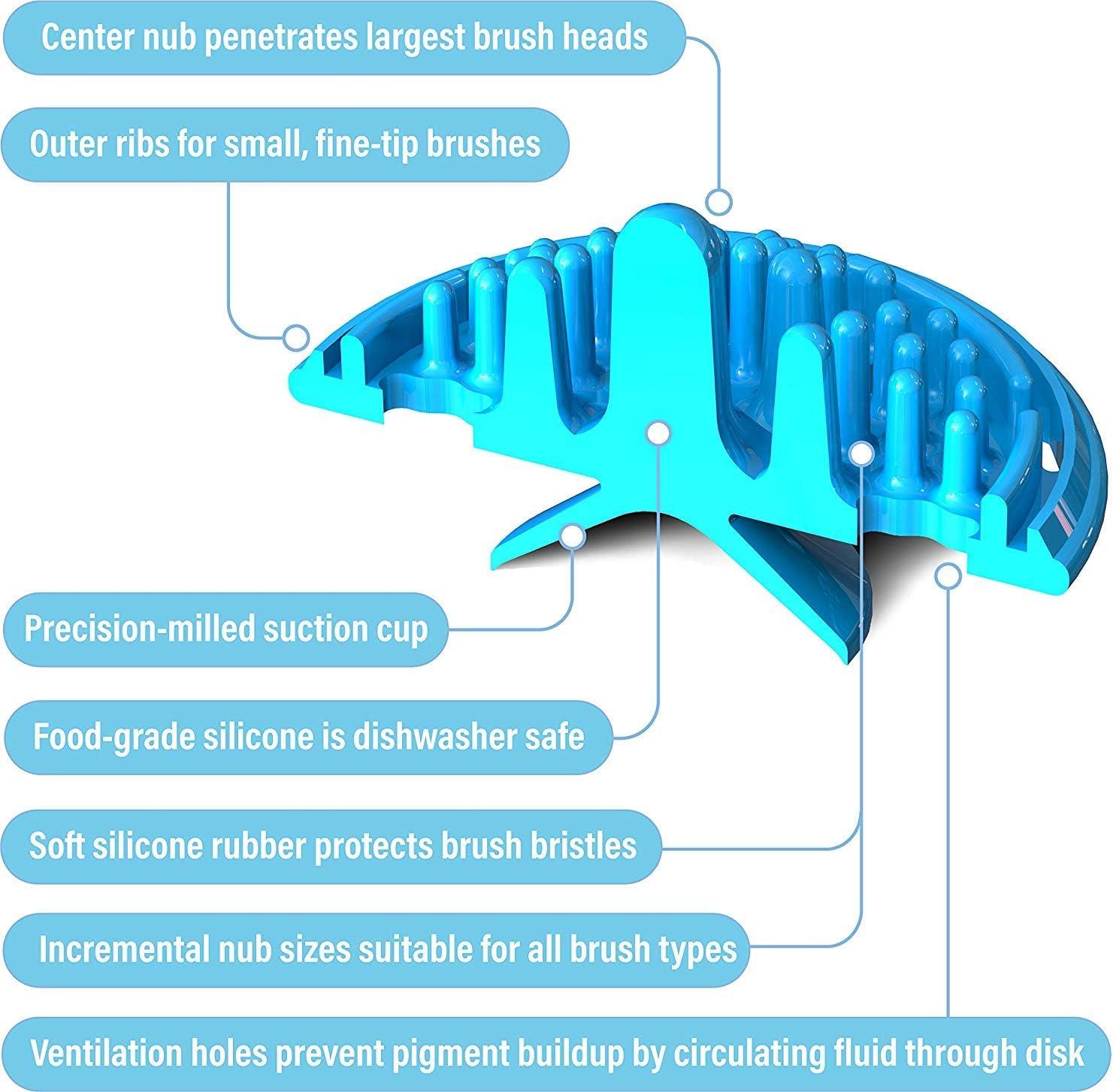 Paint Puck Paint Brush Cleaner (3-Pack) | Silicone Cup Insert Cleaning ...