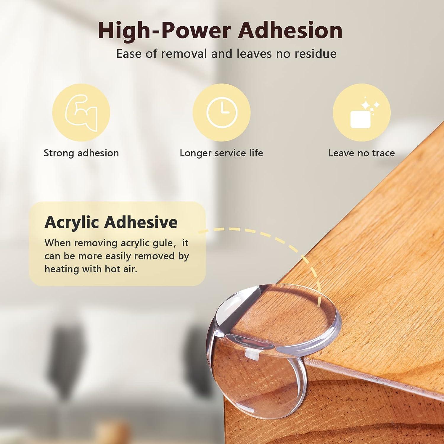 Baby Safety Corner Guards - Transparent Furniture Edge Bumpers (8 Pack ...