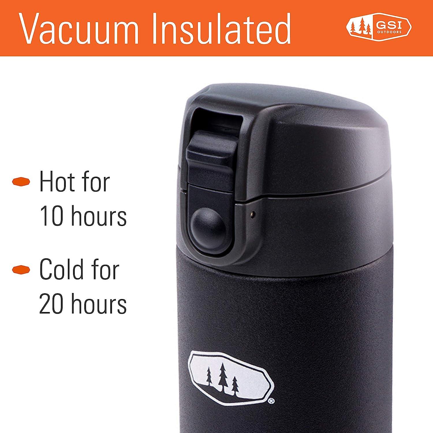GSI Outdoors Glacier Stainless Microlite 500 Insulated Flask in Black ...