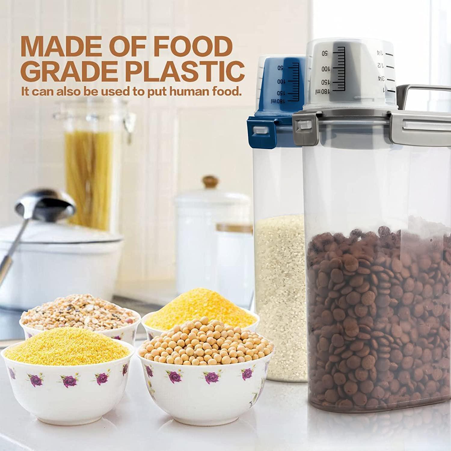 TIOVERY Small Dog and Cat Food Storage Container - Airtight Pet Food ...