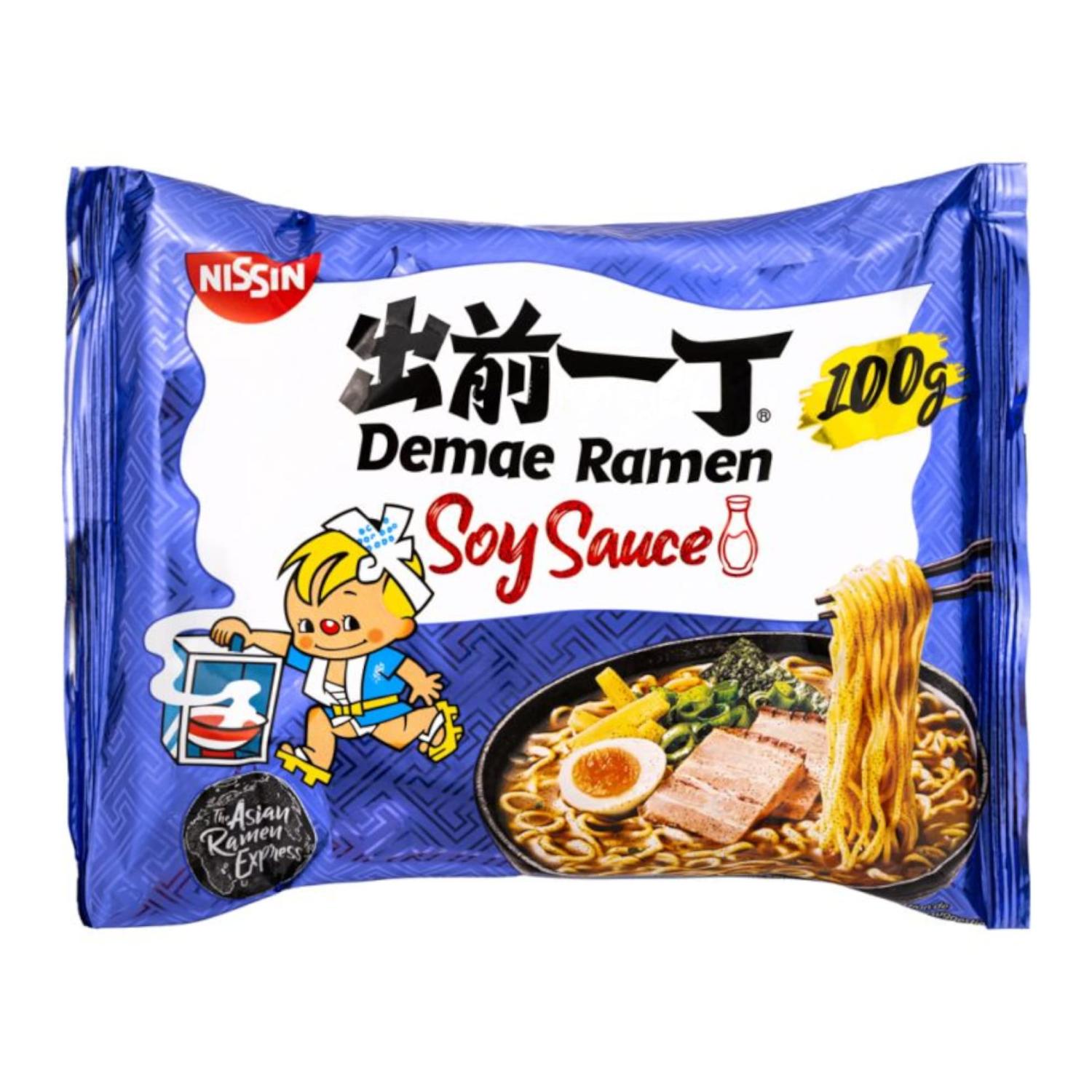Nissin Demae Ramen Soy Sauce Instant Noodles 100 g Pack of 30 | Buy Now ...