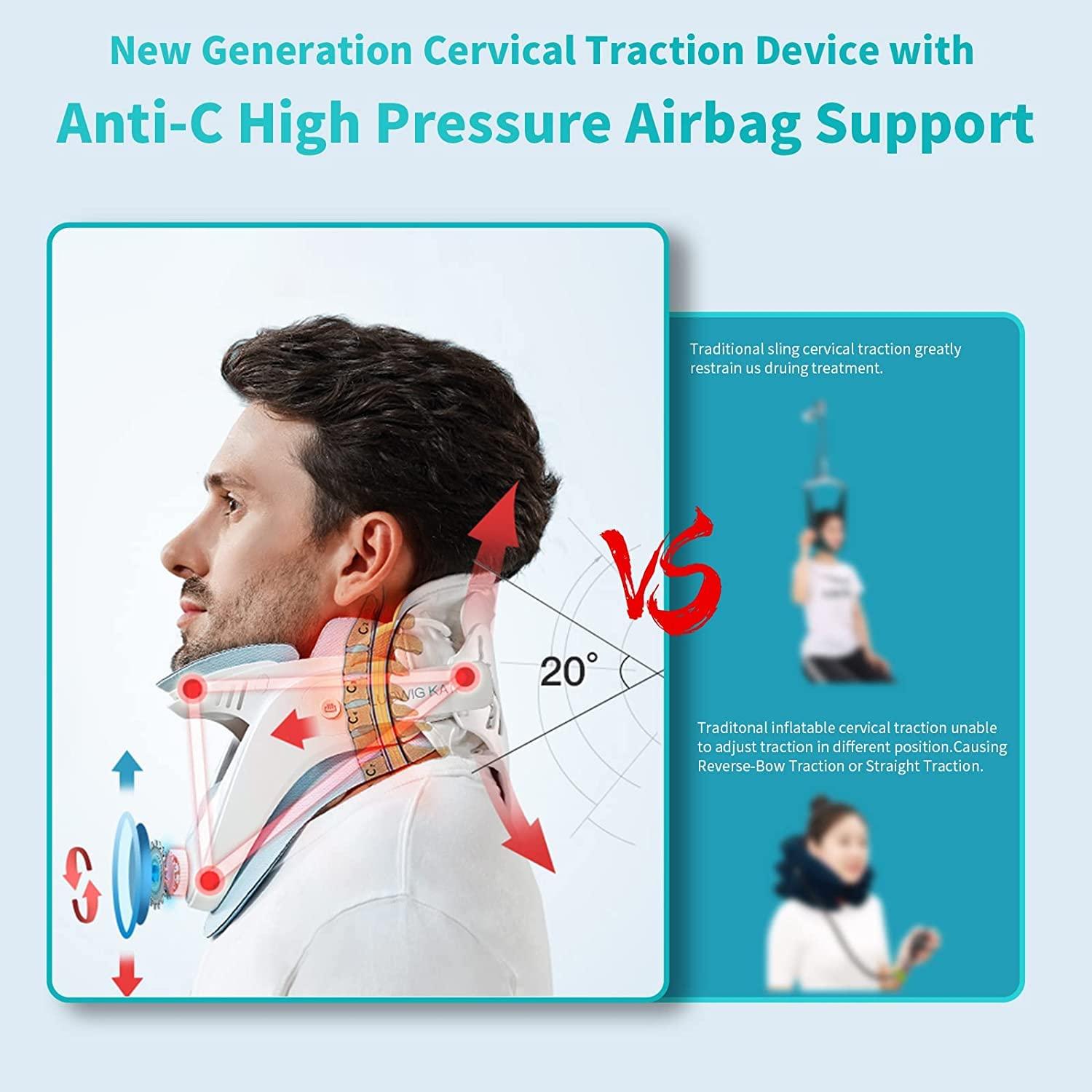 H2 Life Cervical Neck Traction Device - Adjustable Ergonomic Neck ...