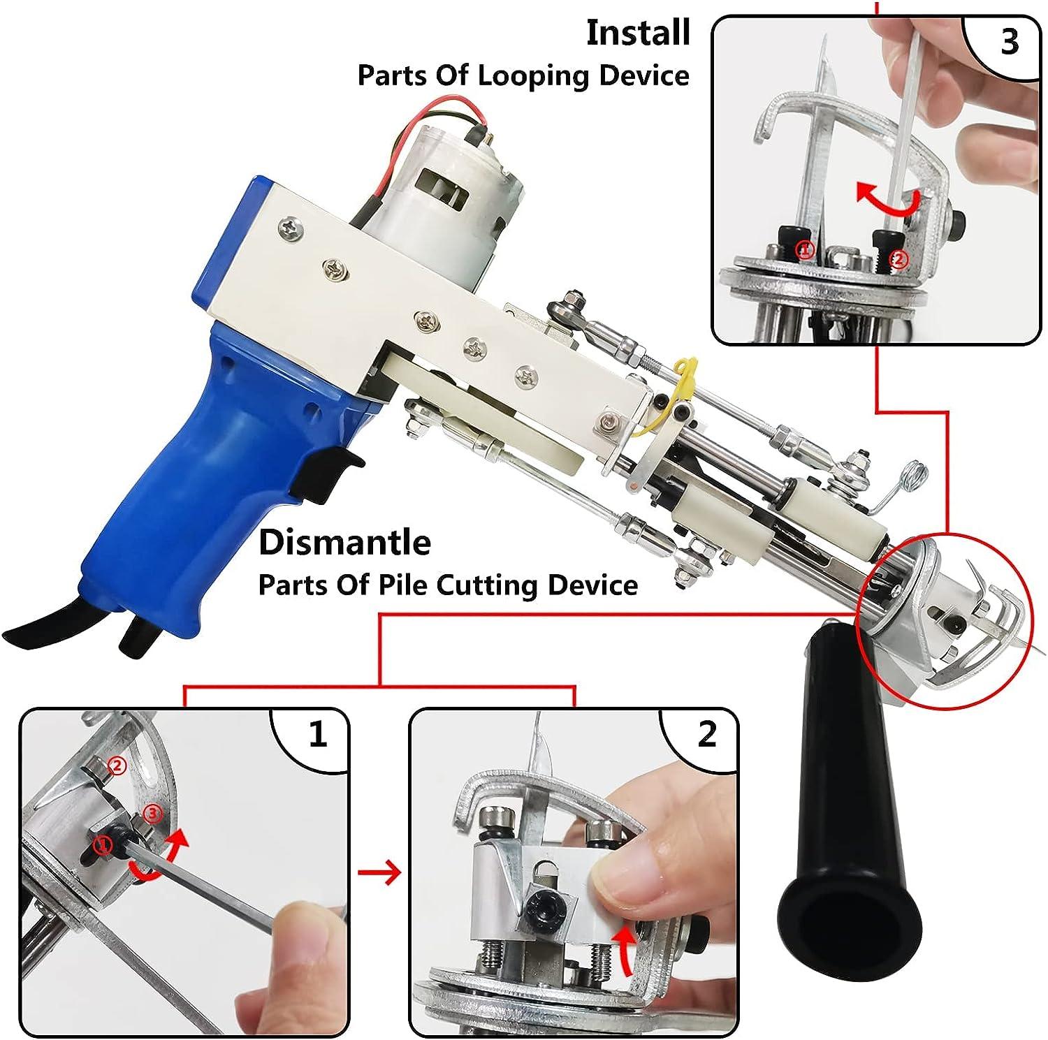 BLBO Tufting Gun Kit - Dual-Use Cut Pile and Loop Pile Rug Making ...