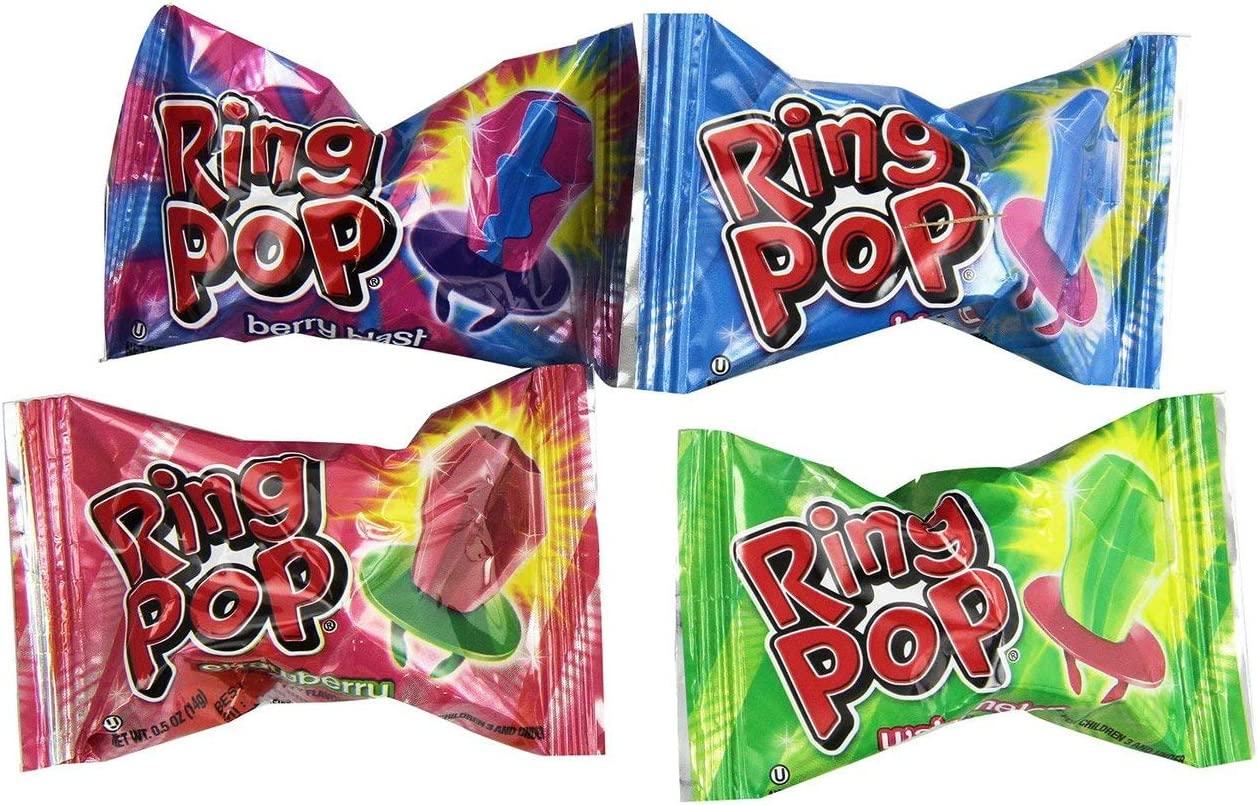 Ring Pop Hard Candy Pops Variety Pack - 44 Count - 40 Count - (Pack of ...