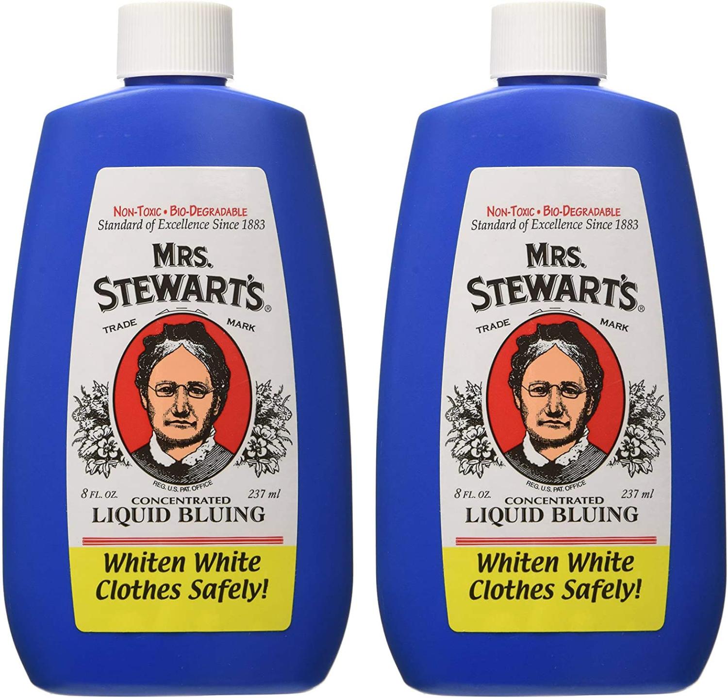 Mrs. Stewart's Bluing 8oz - Pack of 2 | Brighten Whites & Remove Stains ...