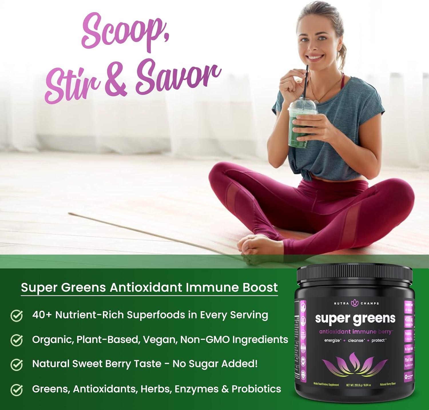 Liver Cleanse Detox Capsules & Super Greens Antioxidant Superfood ...