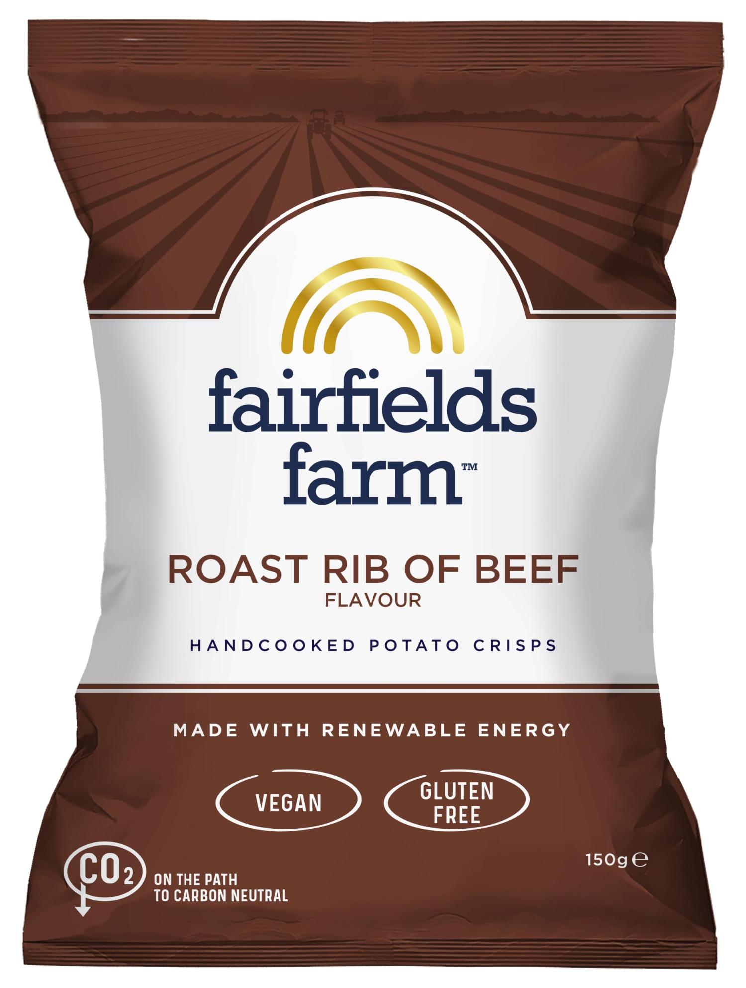 Fairfields Farm Crisps - Roast Rib of Beef Flavour Hand Cooked Potato ...